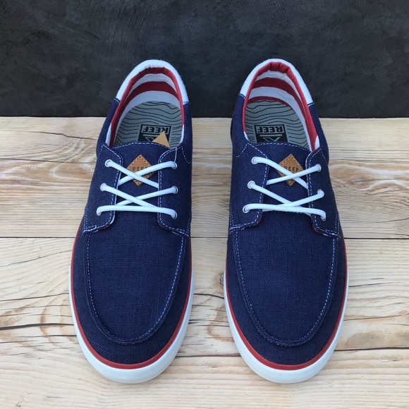 Reef | Shoes | Reef Deckhand 3 Tx Navy Americana Mens Boat Shoes | Poshmark